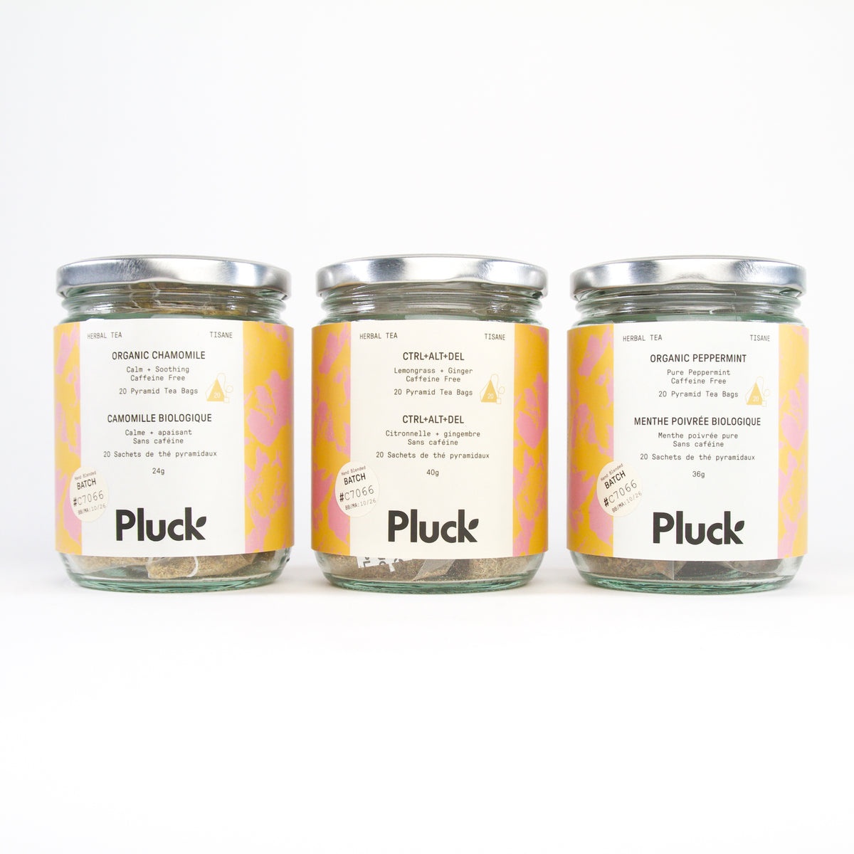 Herbal/Caffeine Free - 3 Jar Bundle (Loose or Bagged) — Pluck Tea