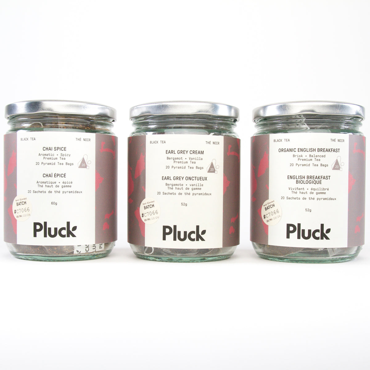 Classic Black Teas - 3 Jar Bundle (Loose or Bagged) — Pluck Tea